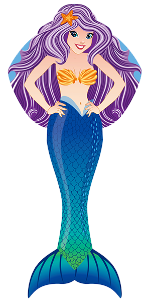 69 inches (5.75 foot) tall Nylon Mermaid kite – Magic Kites and Toys
